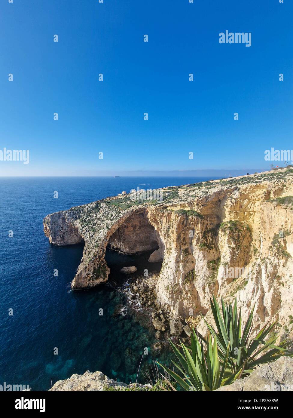 The Blue Grotto and Cliffs Malta Stock Photo - Alamy
