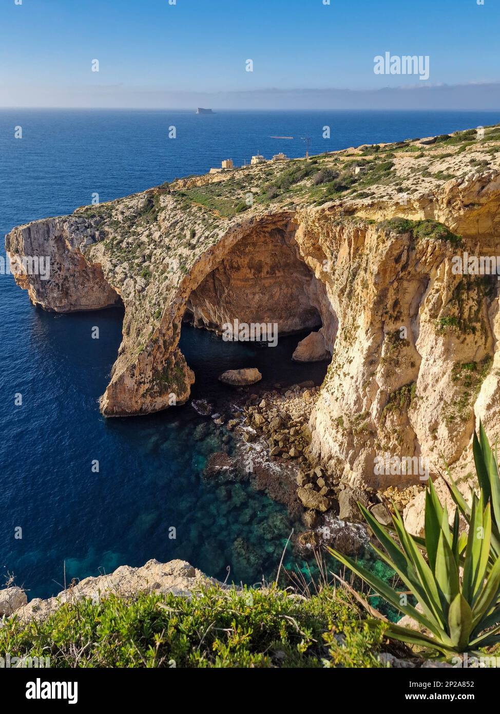The Blue Grotto and Cliffs Malta Stock Photo - Alamy