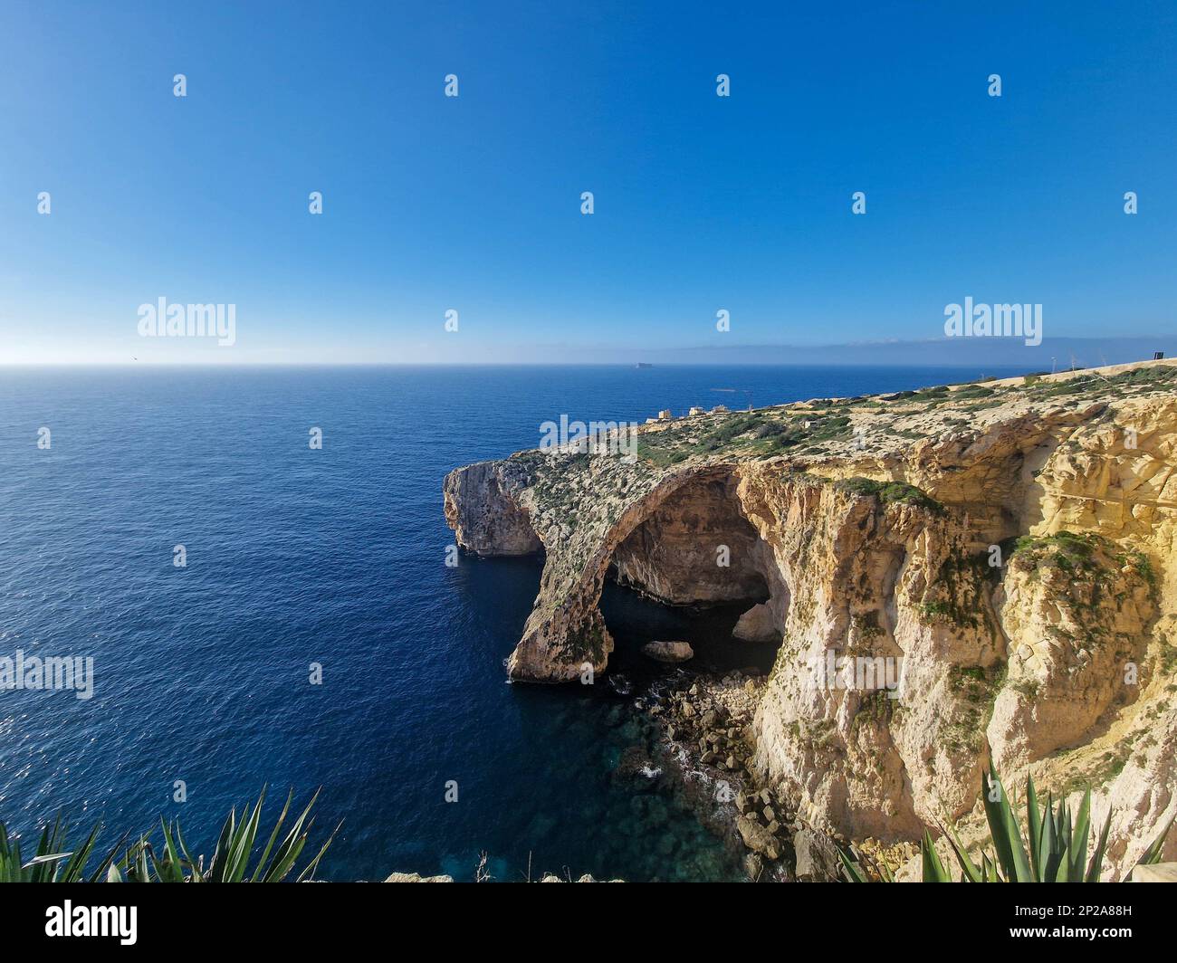 The Blue Grotto and Cliffs Malta Stock Photo - Alamy