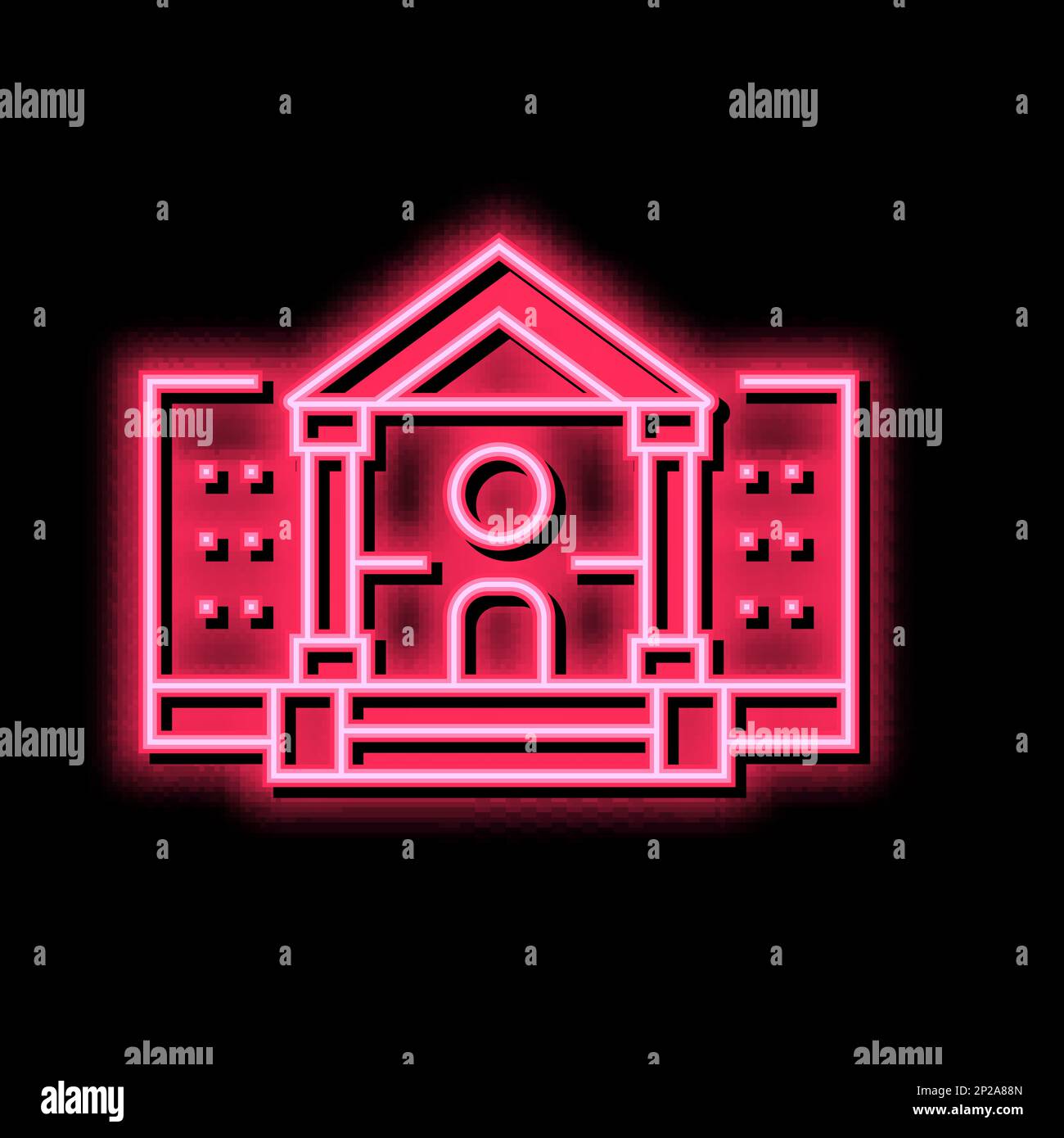 museum building color icon vector color illustration Stock Vector Image ...