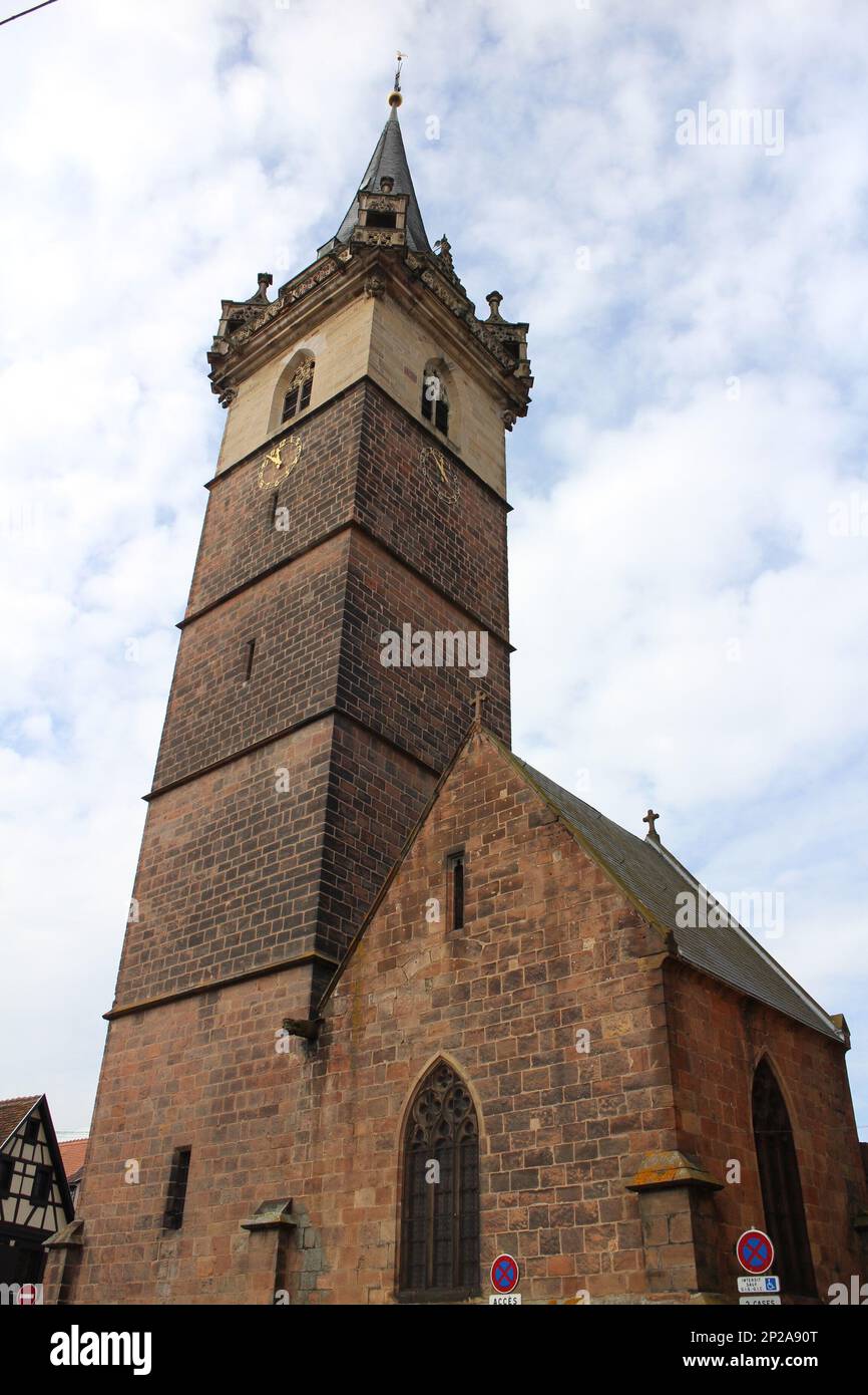 Old tower of Obernai in France Stock Photo - Alamy