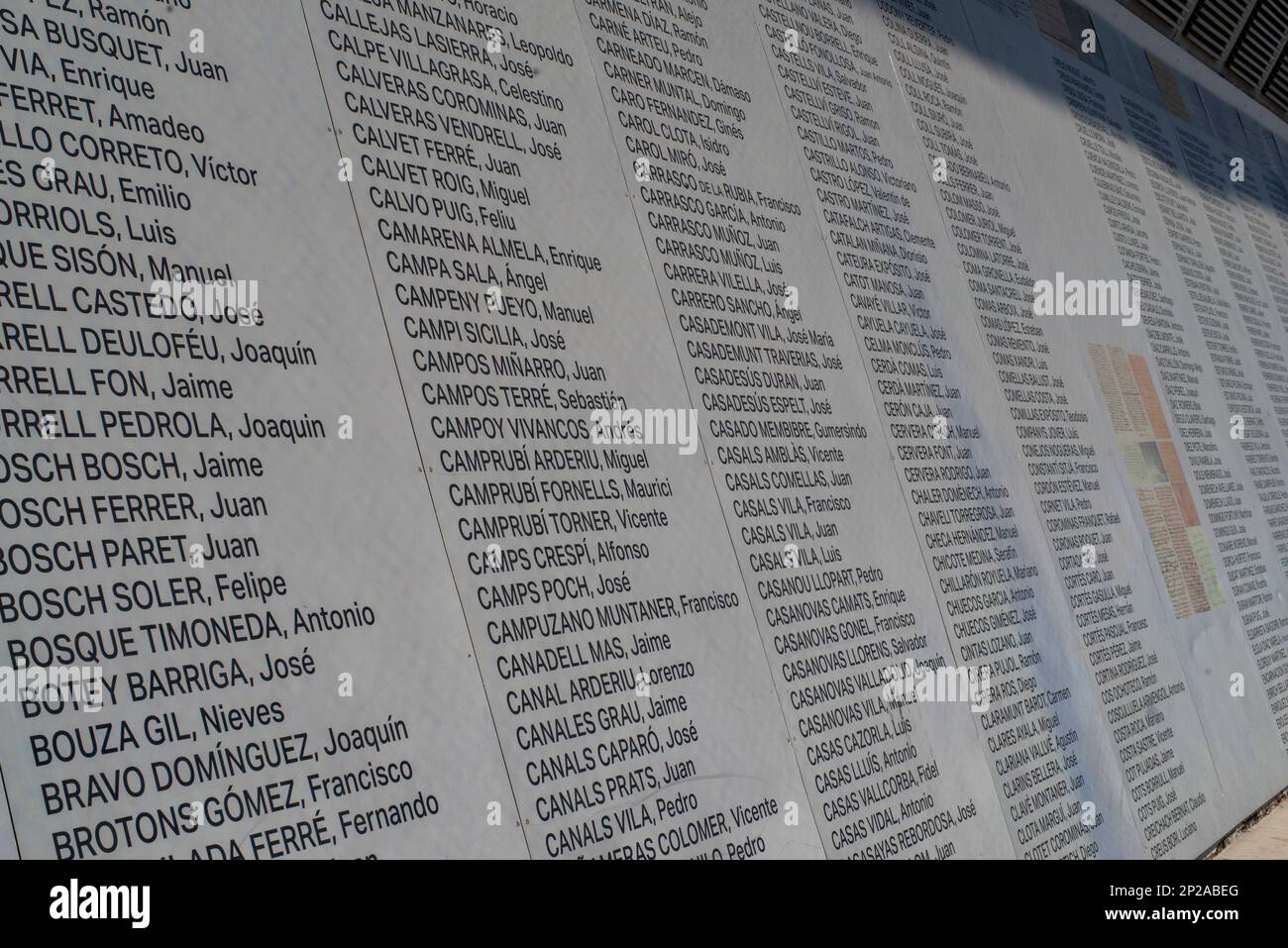 Memorial for those executed during the Franco dictatorship in Barcelona ...