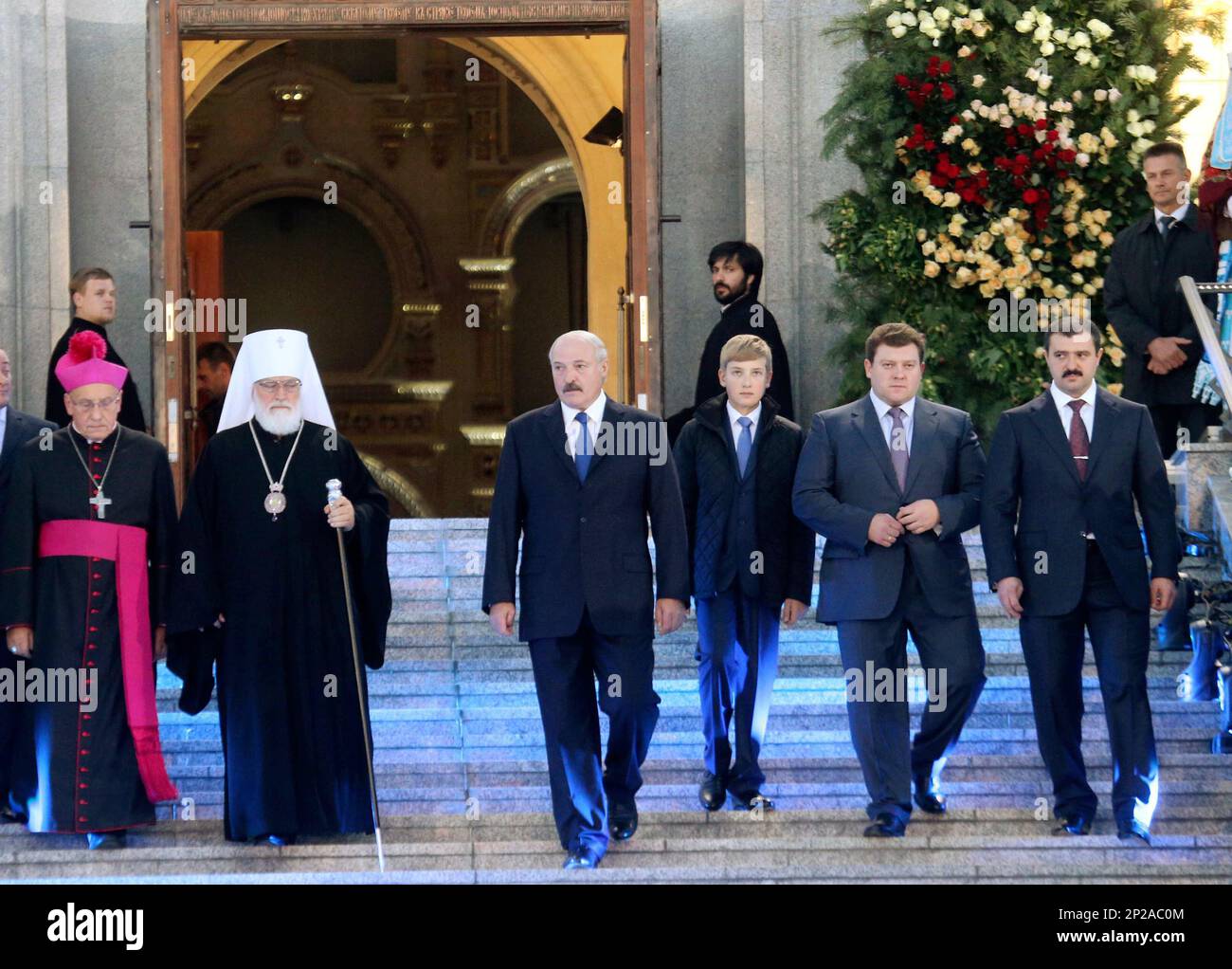 In this photo taken Friday, Oct. 2, 2015, Belarusian President ...