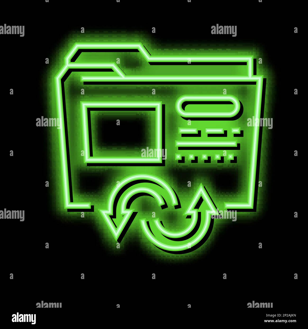 files converter neon glow icon illustration Stock Vector Image & Art ...