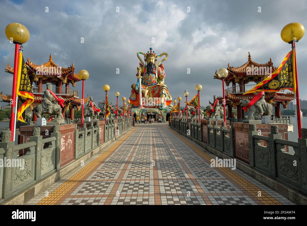 Kaohsiung, Taiwan - February 9, 2023: Zuoying Yuandi Temple on Lotus ...