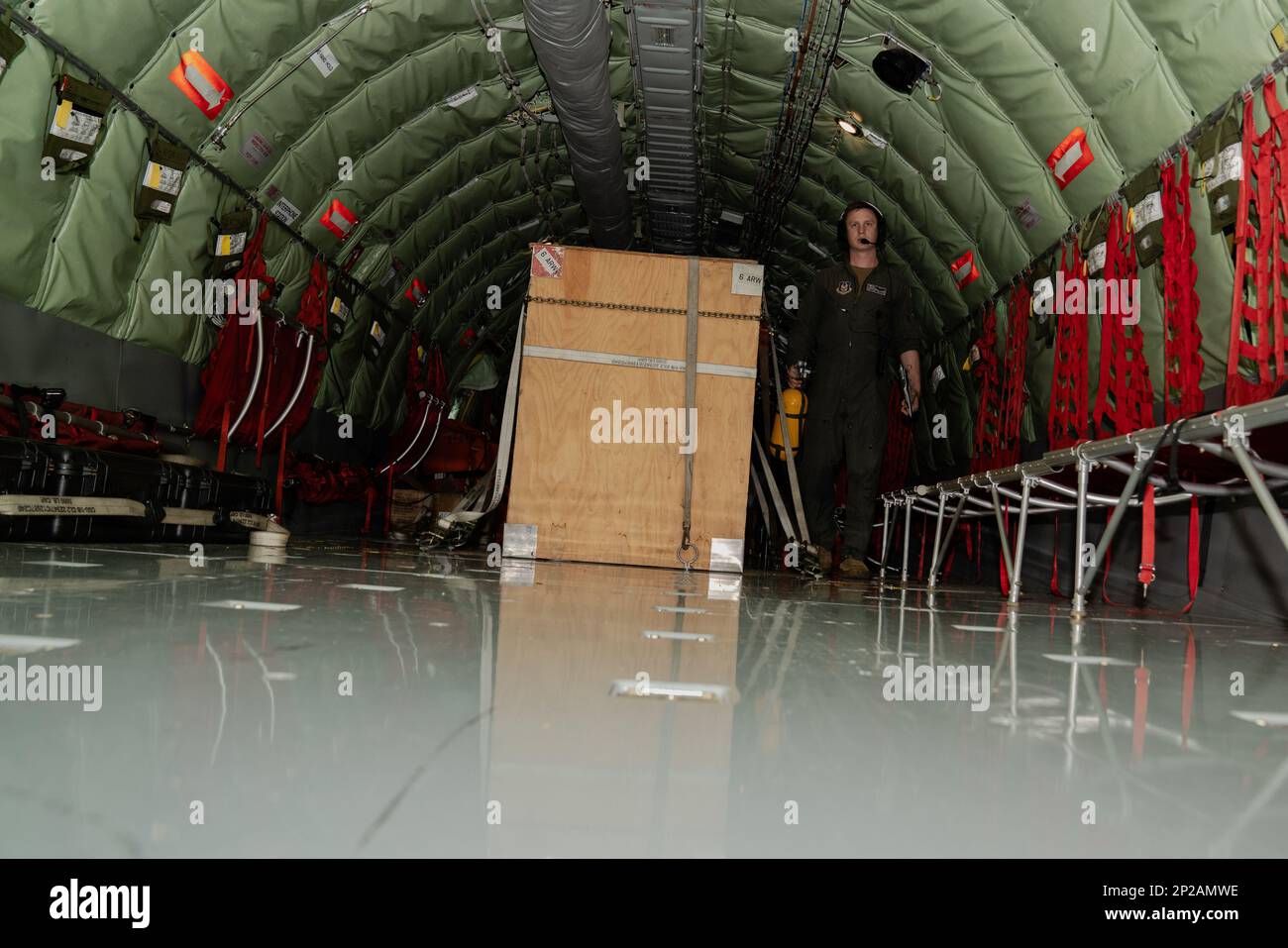 U.S. Air Force Staff Sgt. Luke Yates, 63rd Air Refueling Squadron boom ...