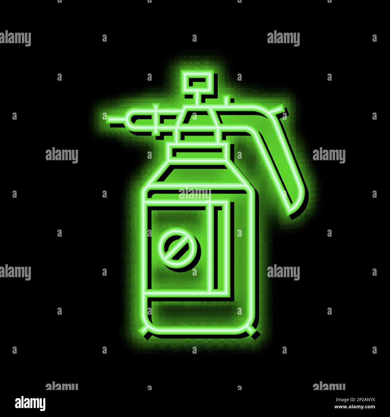 chemical treatment gardening neon glow icon illustration Stock Vector ...