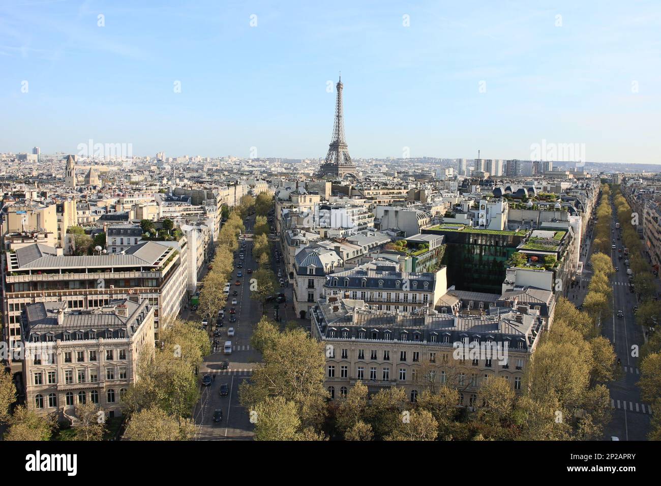 Panorama view from Arc de Triomphe in Paris, France Stock Photo - Alamy