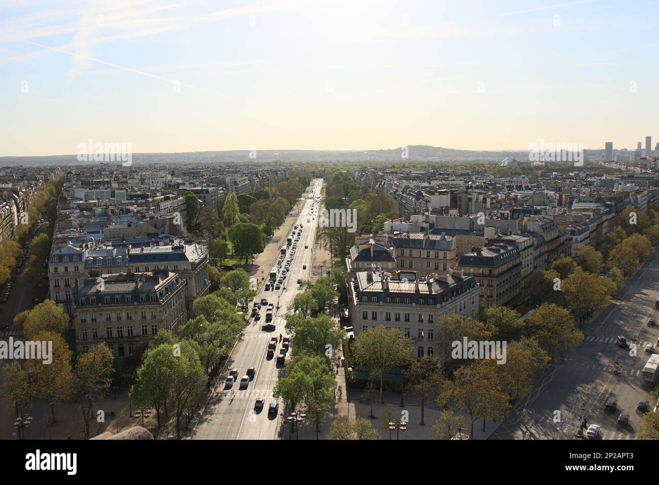 Panorama view from Arc de Triomphe in Paris, France Stock Photo - Alamy