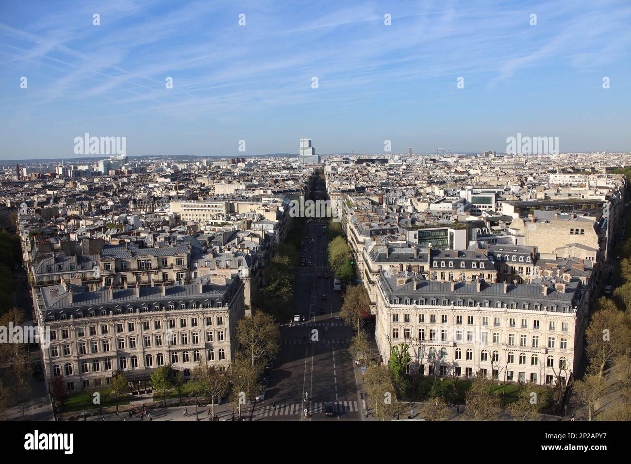 Panorama view from Arc de Triomphe in Paris, France Stock Photo - Alamy