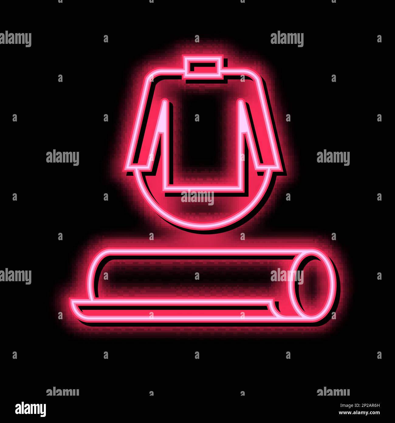 clothing textile fabric neon glow icon illustration Stock Vector Image ...
