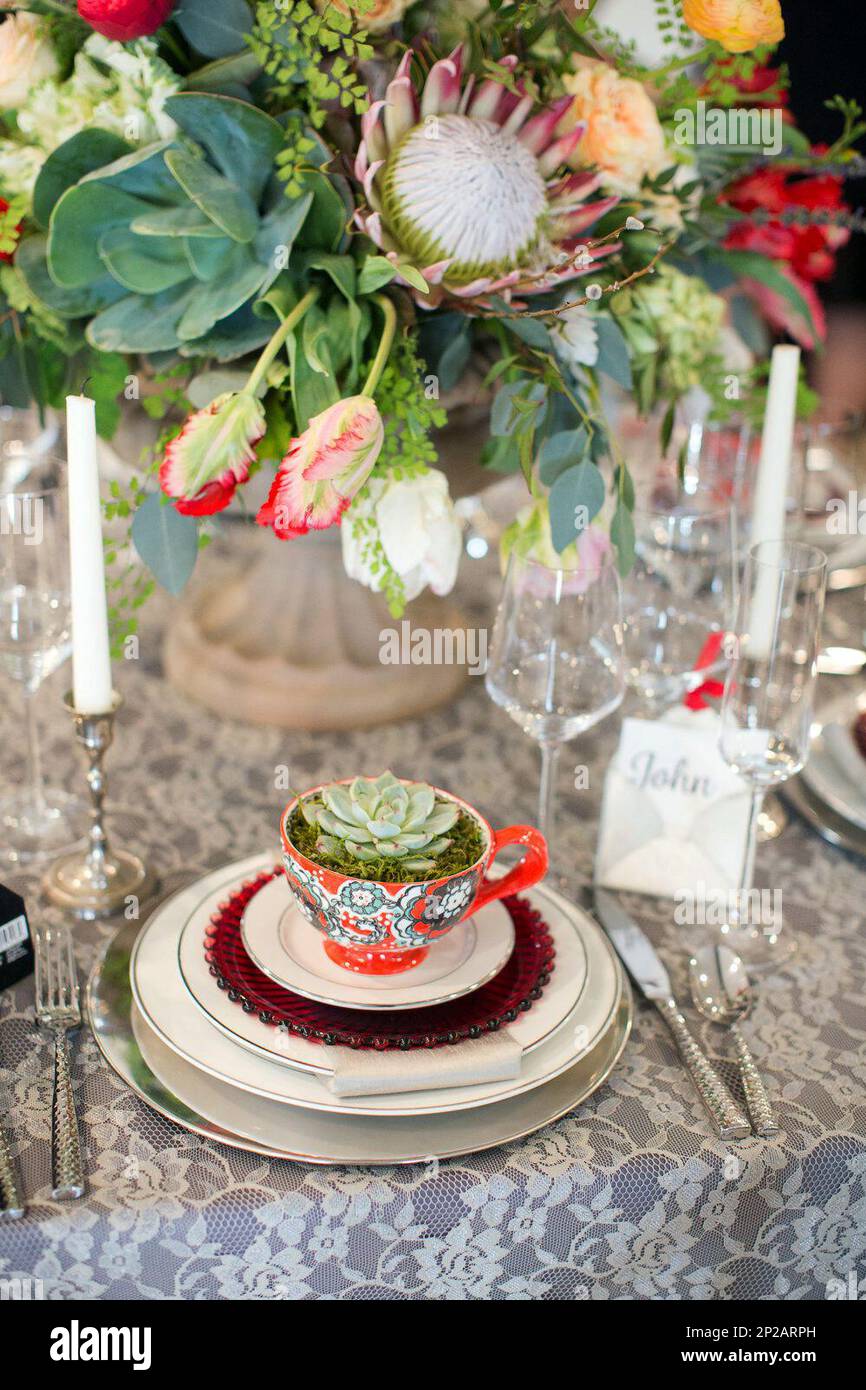 This photo provided by How To DIY Wedding shows a tea cup wedding favor ...