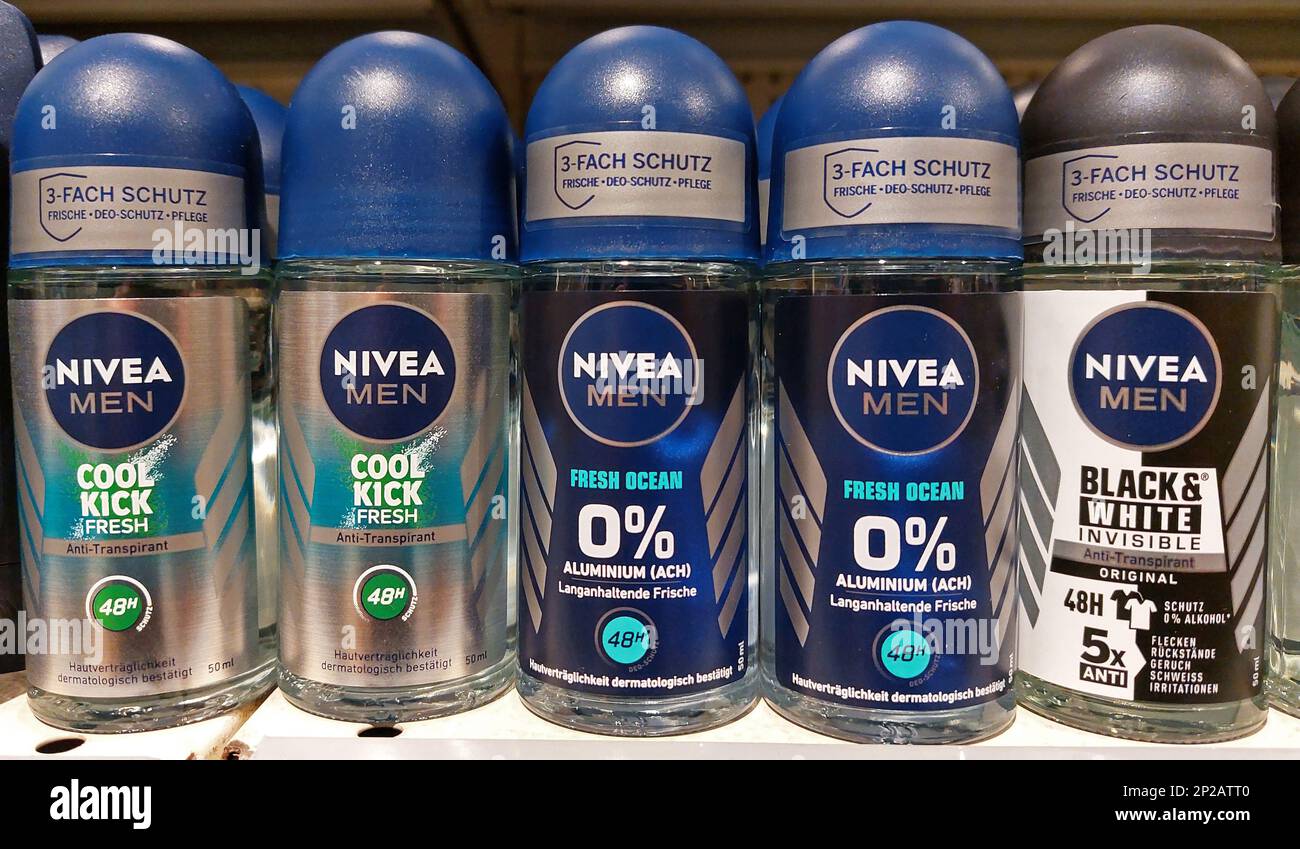 Nivea men deodorant roller in a supermarket Stock Photo - Alamy