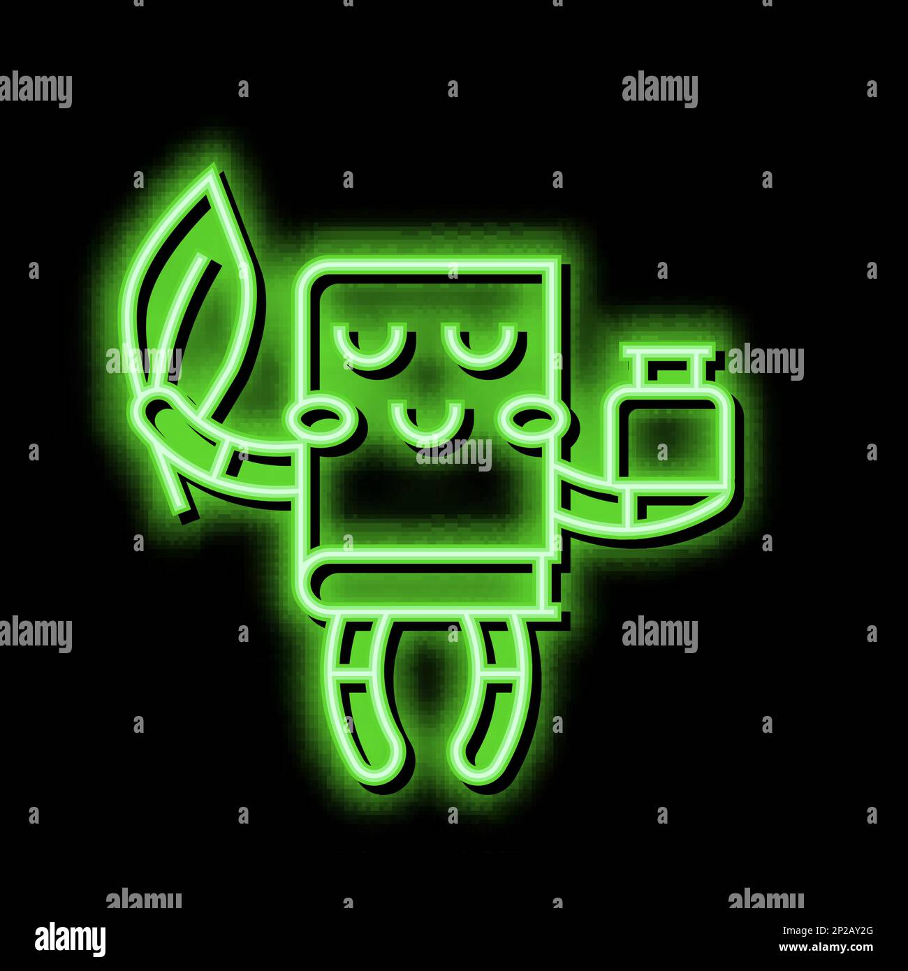 realistic fiction book neon glow icon illustration Stock Vector Image ...