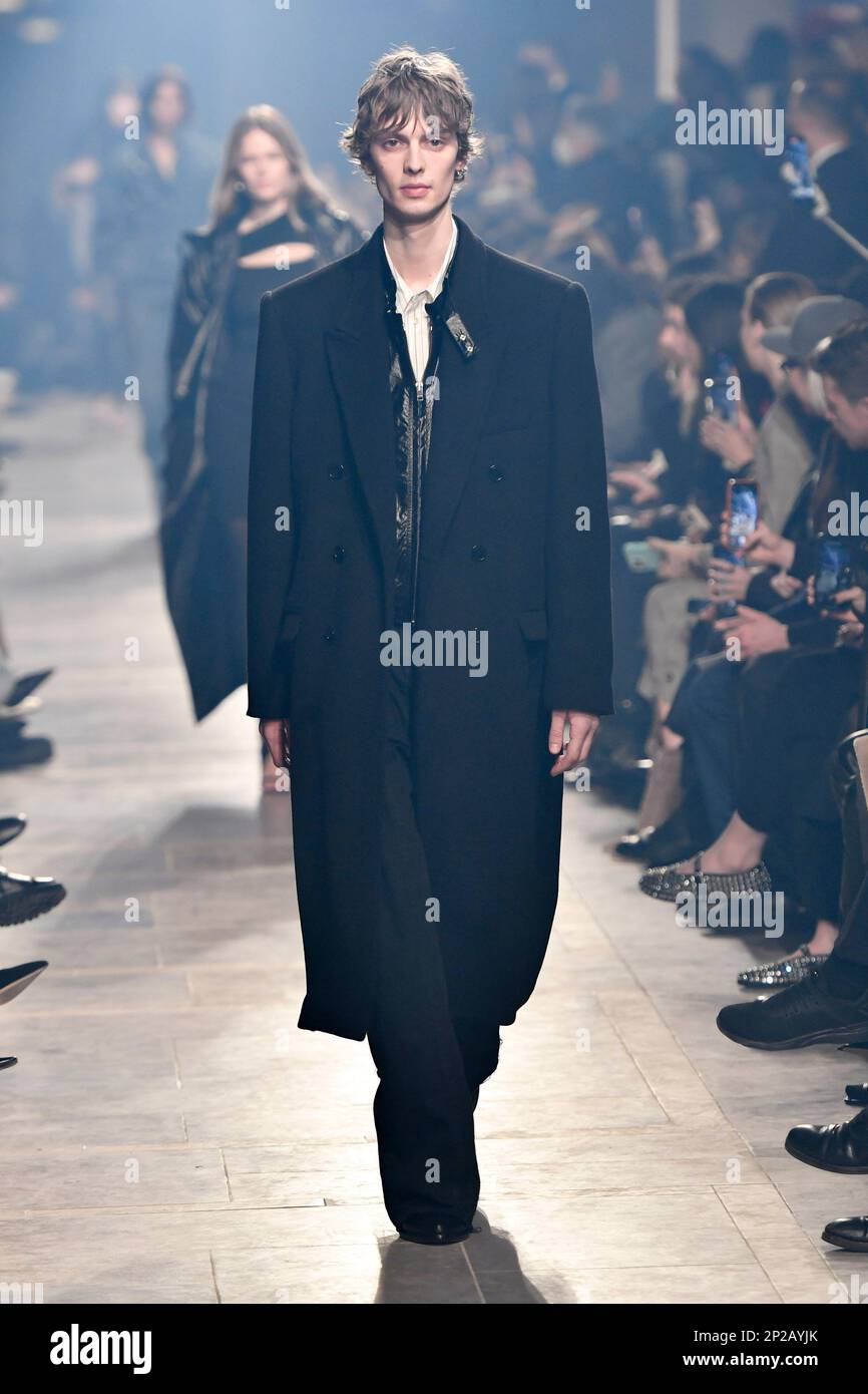 Model Leon Dame on the runway at the Isabel Marant fashion show during ...