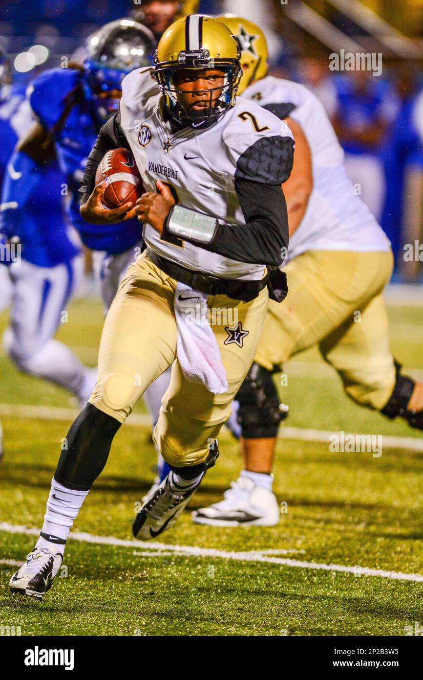 October 3, 2015: Johnny McCrary #2 running in the game between the Vanderbilt Commodores and ...