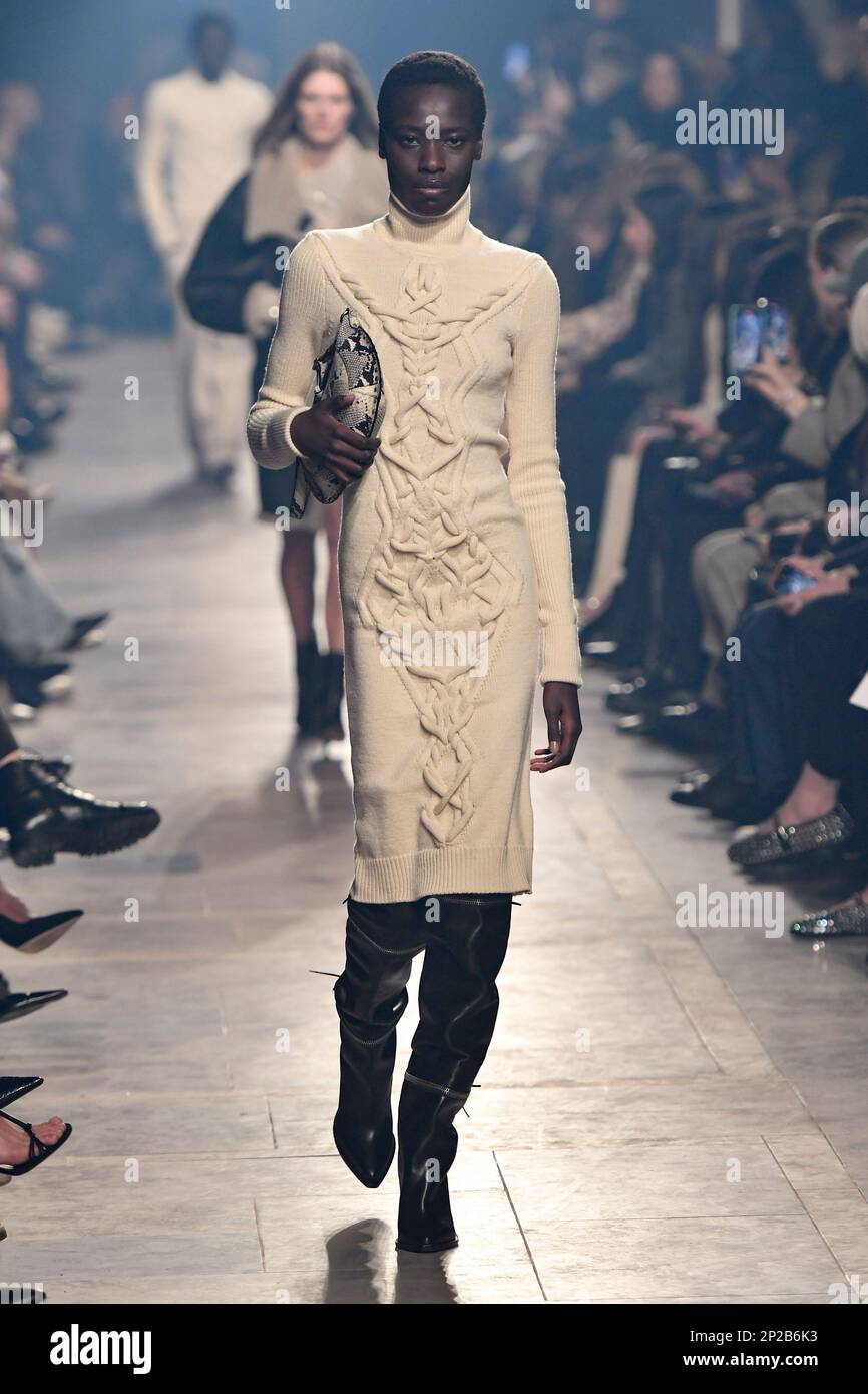 Model Awar Odhiang on the runway at the Isabel Marant fashion show ...