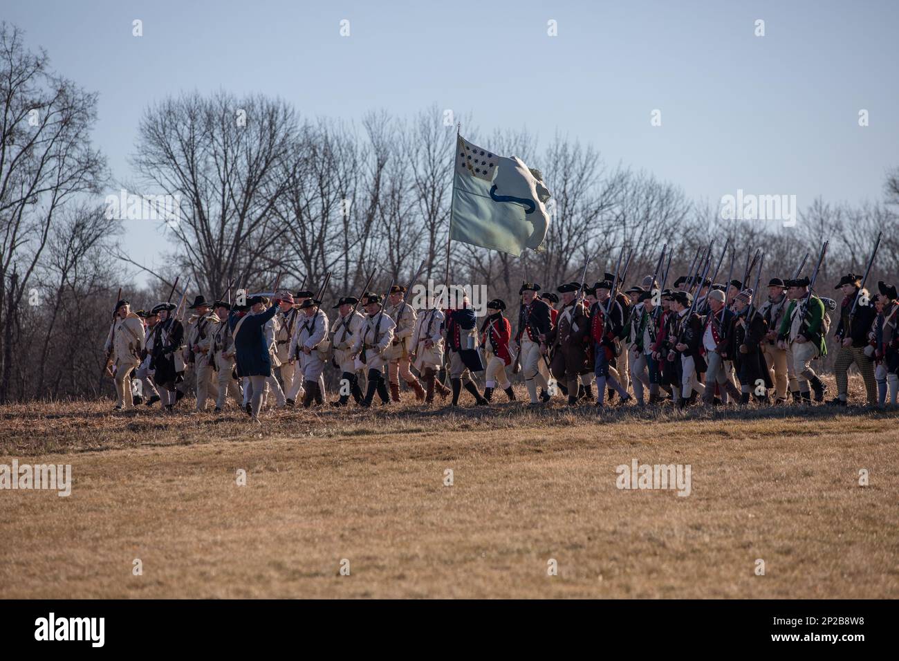 General George Washington's Continental Army marches towards victory ...