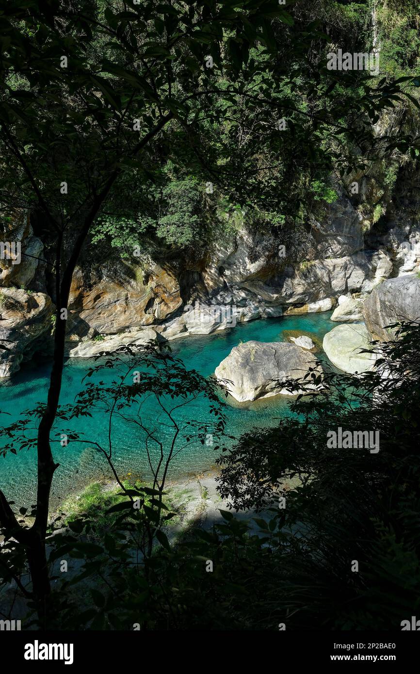 Views of Taroko Gorge in Taroko National Park in Hualien., Taiwan Stock ...