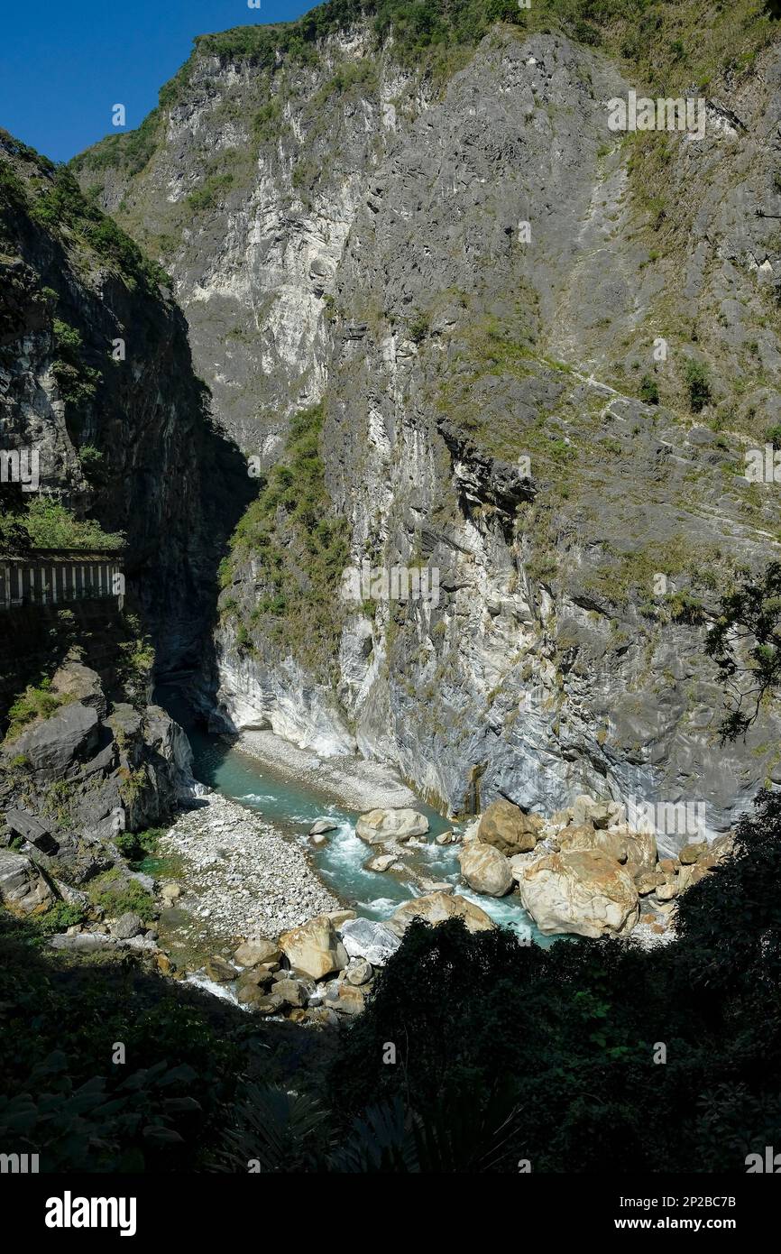 Views of Taroko Gorge in Taroko National Park in Hualien., Taiwan Stock ...