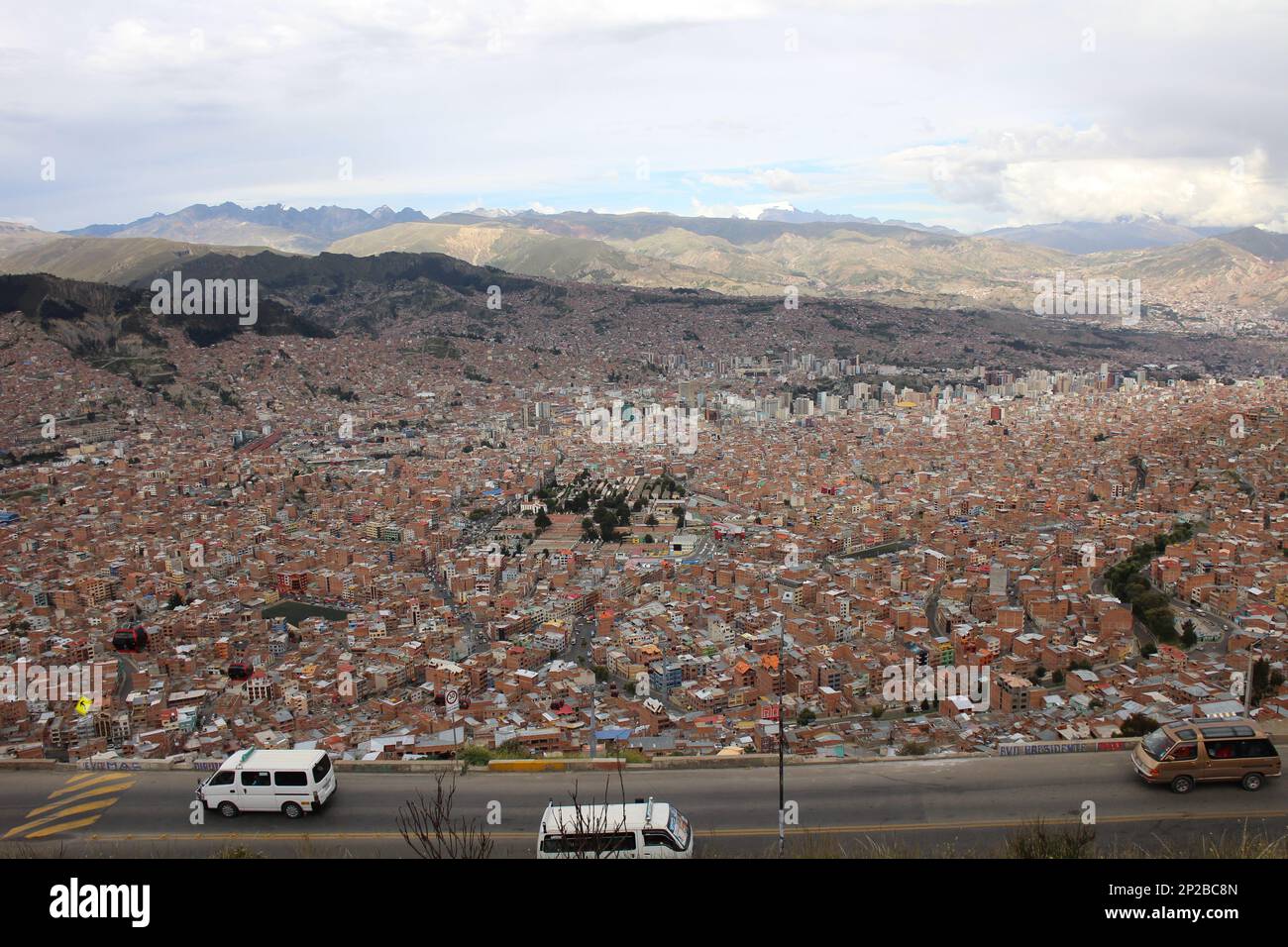 Panorama landscape of La Paz city in Bolivia Stock Photo - Alamy