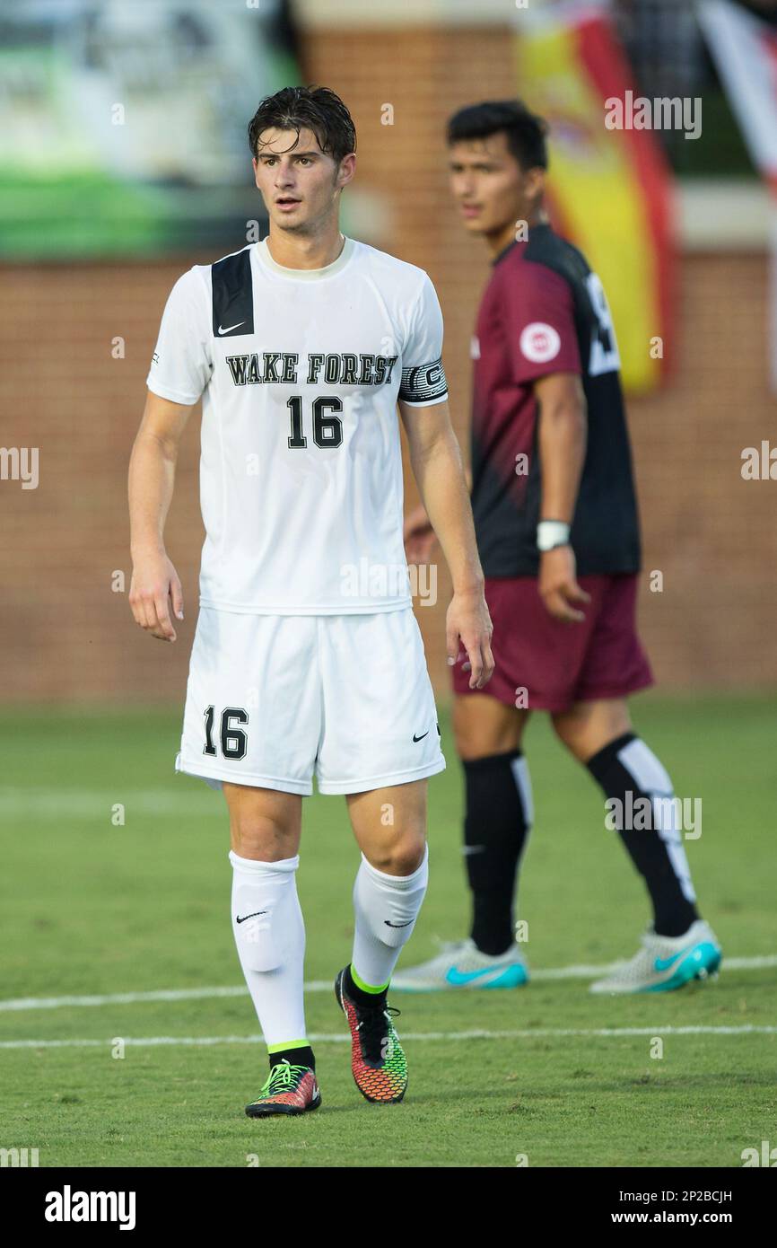 Ian Harkes (16) of the Wake Forest Demon Deacons during first half ...