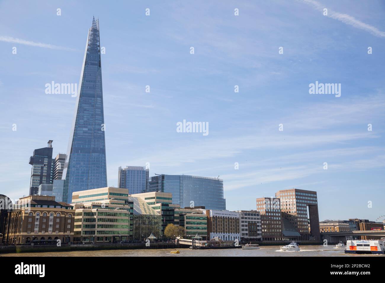 The Shard & London Bridge - The News Building, London, England Stock ...