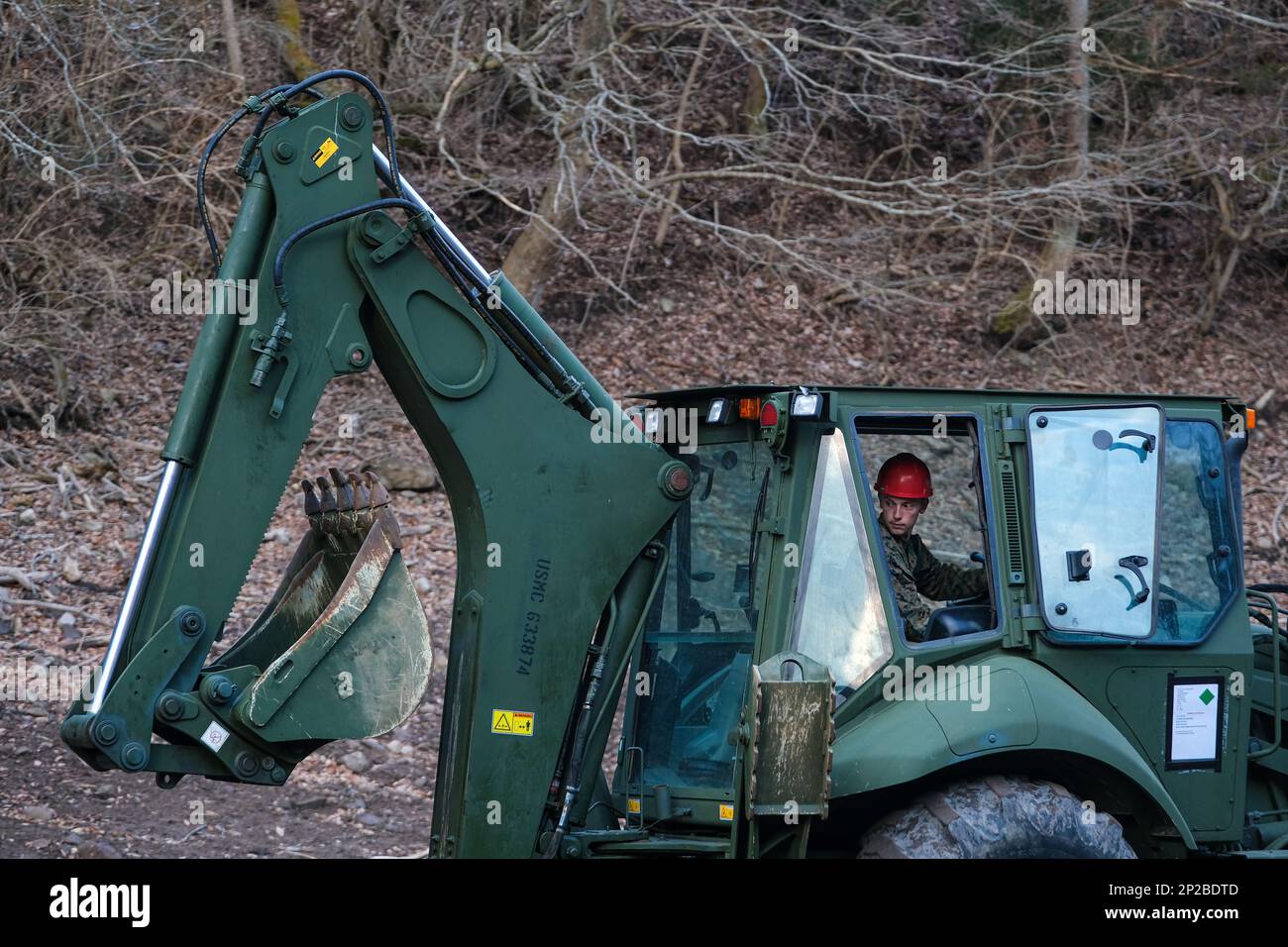U.S. Marine Corps Lance Cpl. Zachary Ruch, a heavy equipment operator ...