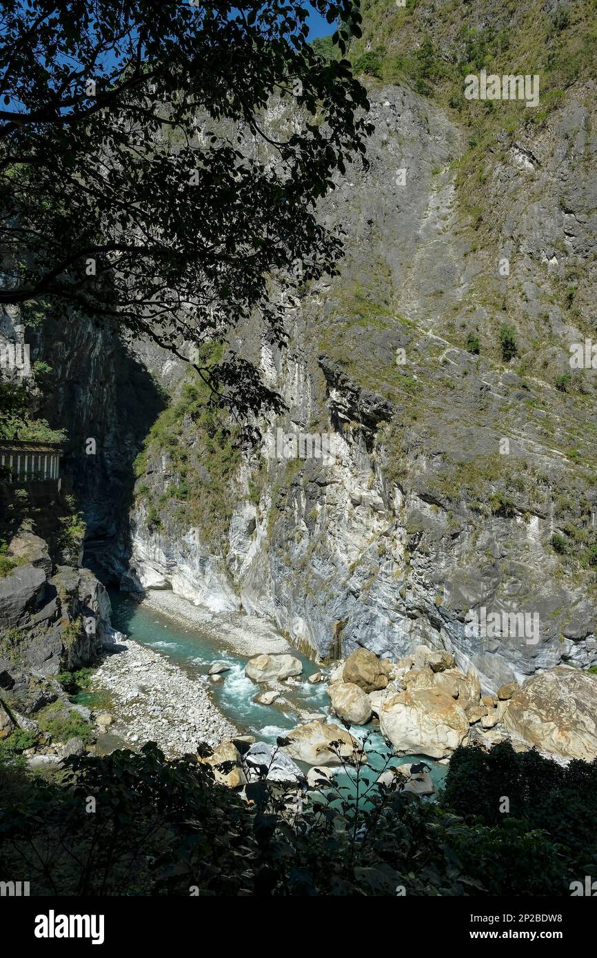 Views of Taroko Gorge in Taroko National Park in Hualien., Taiwan Stock ...