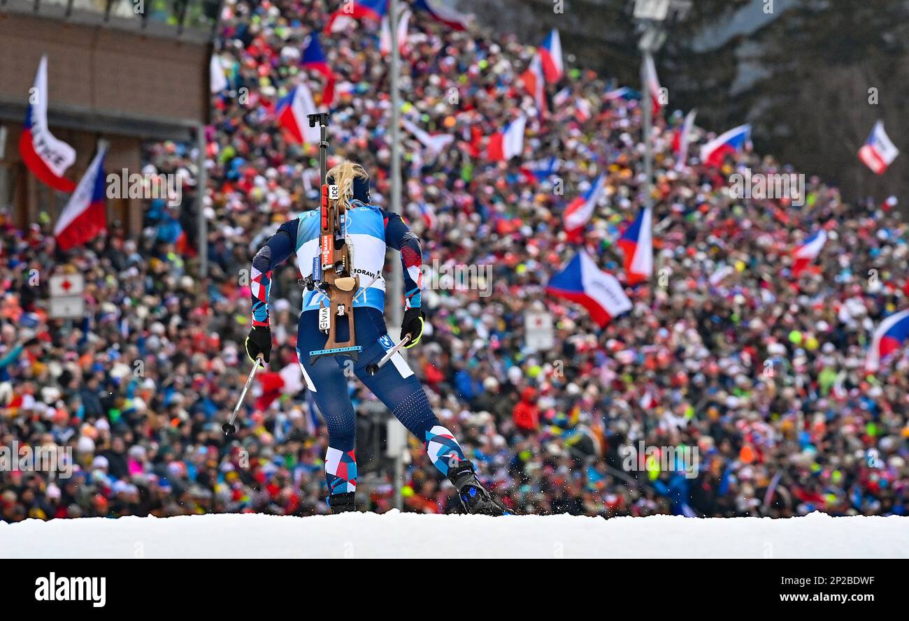 Marte Olsbu Roeiseland of Norway competes during the women's Biathlon ...