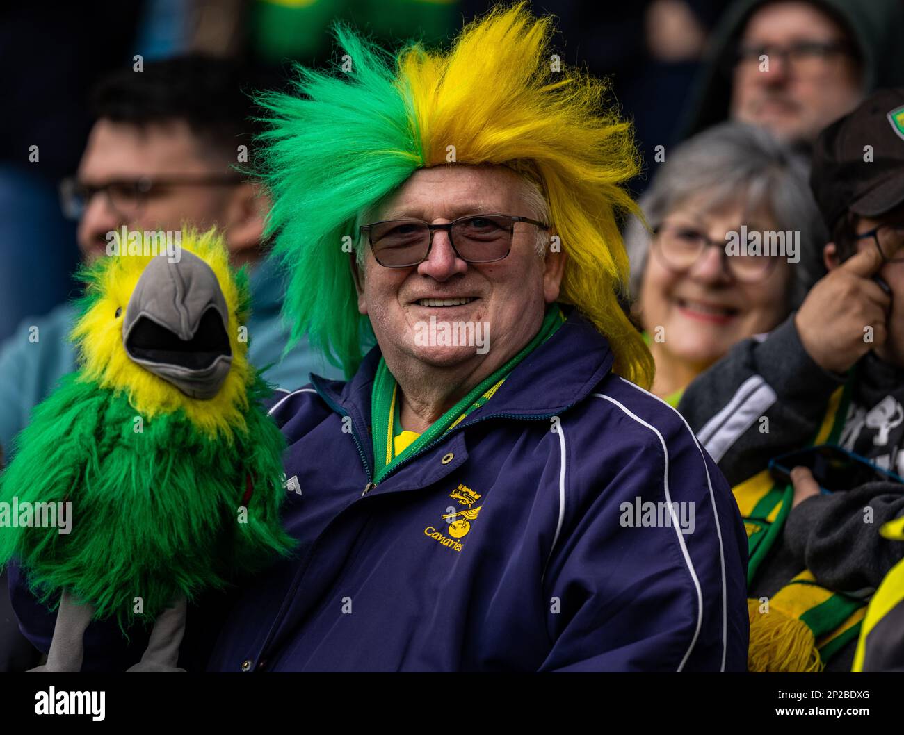 A Norwich City fan during the Sky Bet Championship match at The Den ...