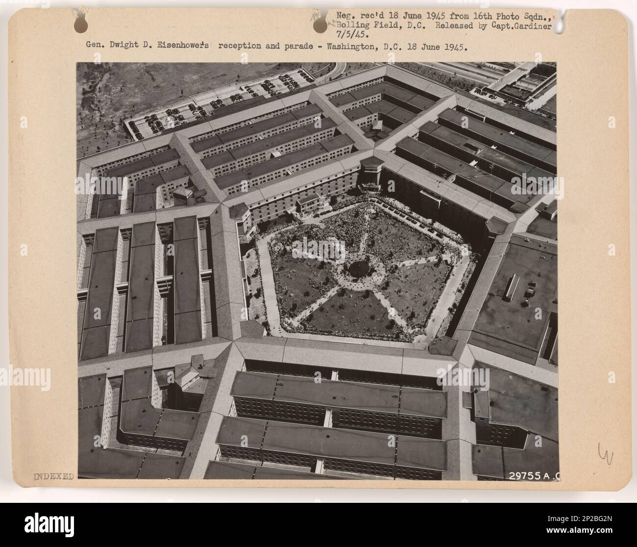 Washington D.C. - Parades and Receptions, Aerial Photograph Stock Photo ...