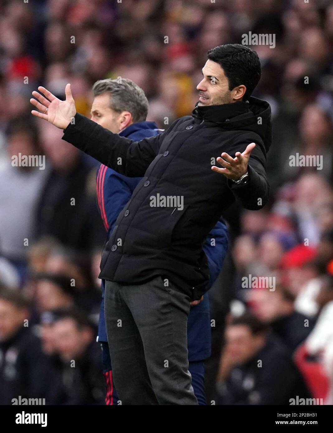 Arsenal manager Mikel Arteta during the Premier League match at the ...