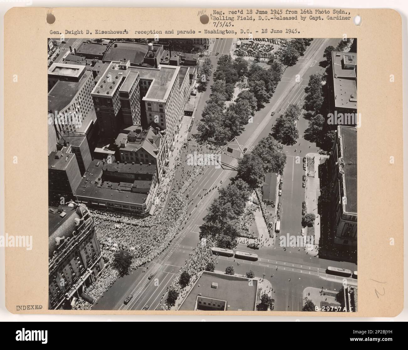 Washington D.C. - Parades and Receptions, Aerial Photograph Stock Photo ...