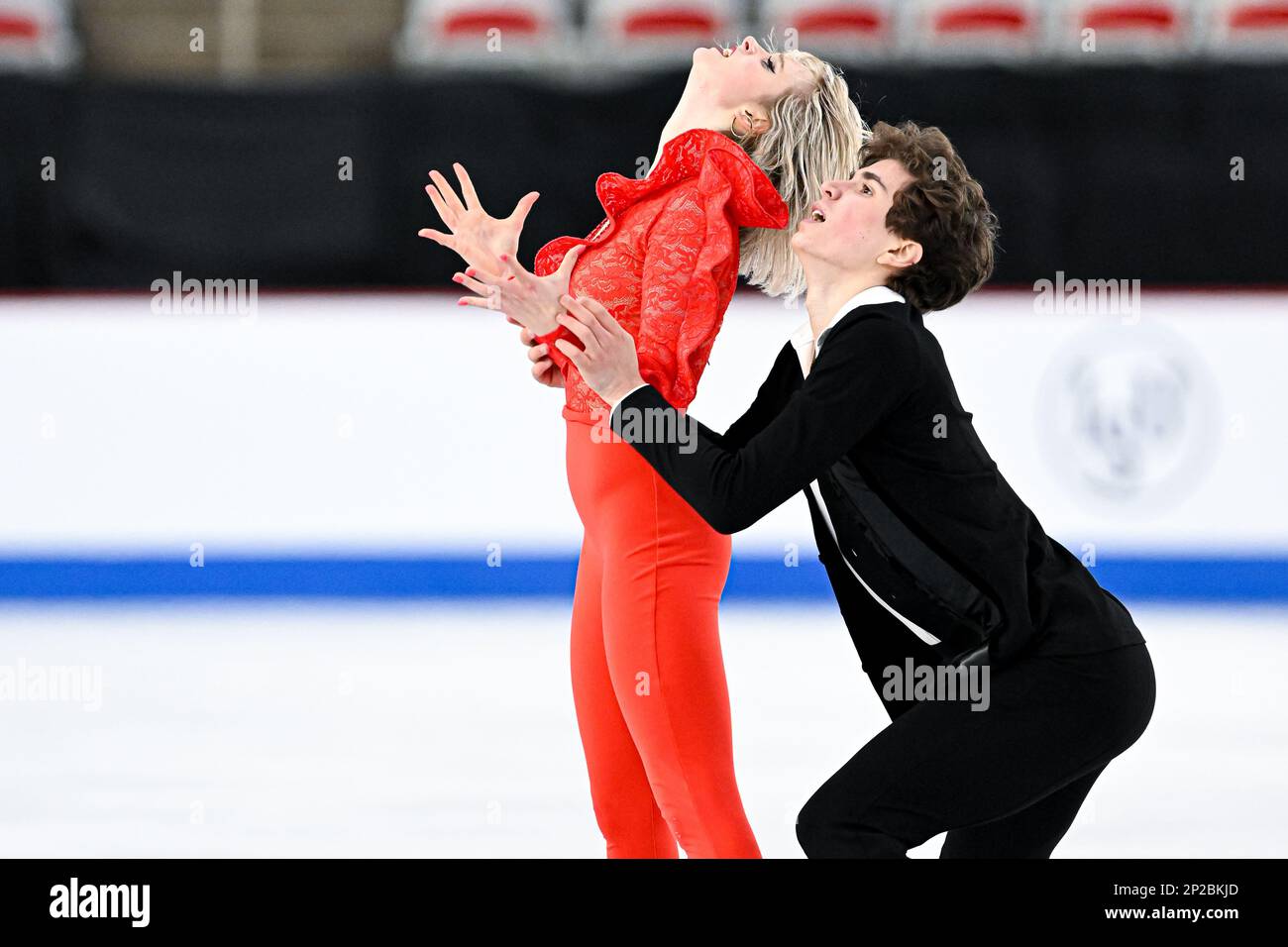 Elizabeth TKACHENKO & Alexei KILIAKOV (ISR), during Junior Ice Dance Rhythm Dance, at the ISU ...