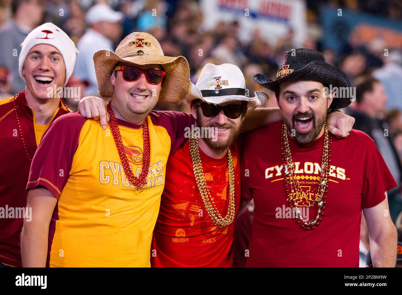 September 19, 2015: Iowa State fans pose for photographs during game ...