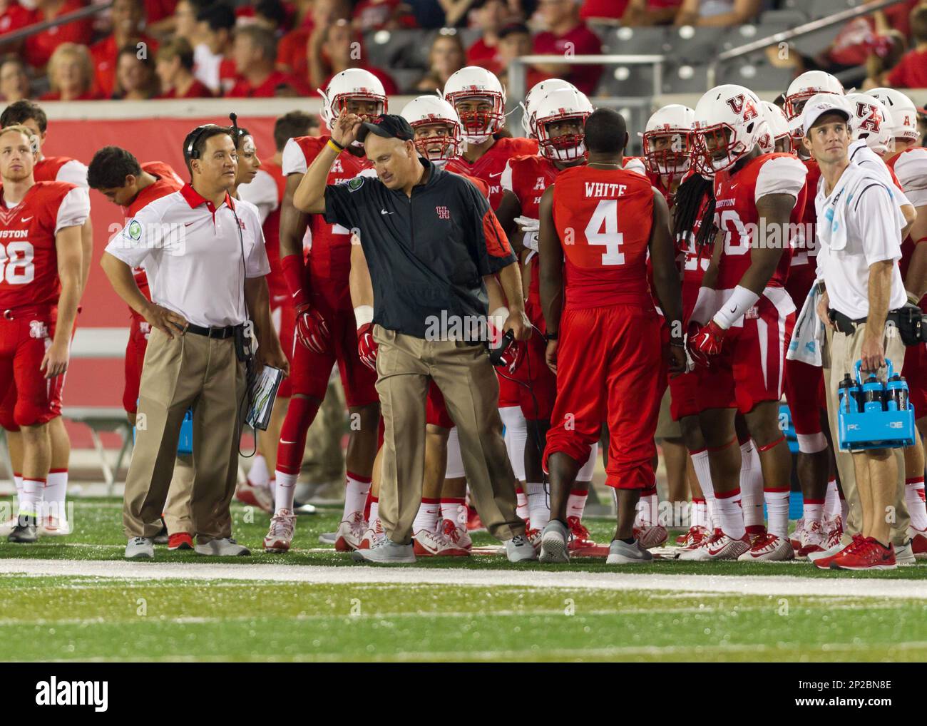 26 September 2015: Houston Cougars head coach Tom Herman during the ...