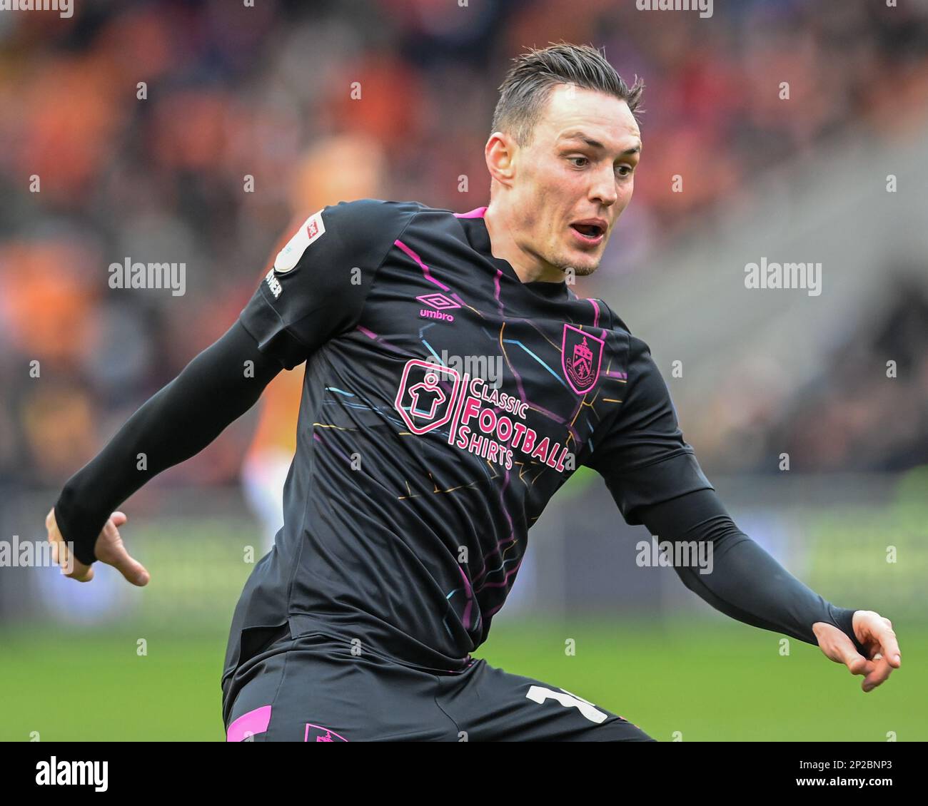 Connor Roberts #14 of Burnley during the Sky Bet Championship match ...