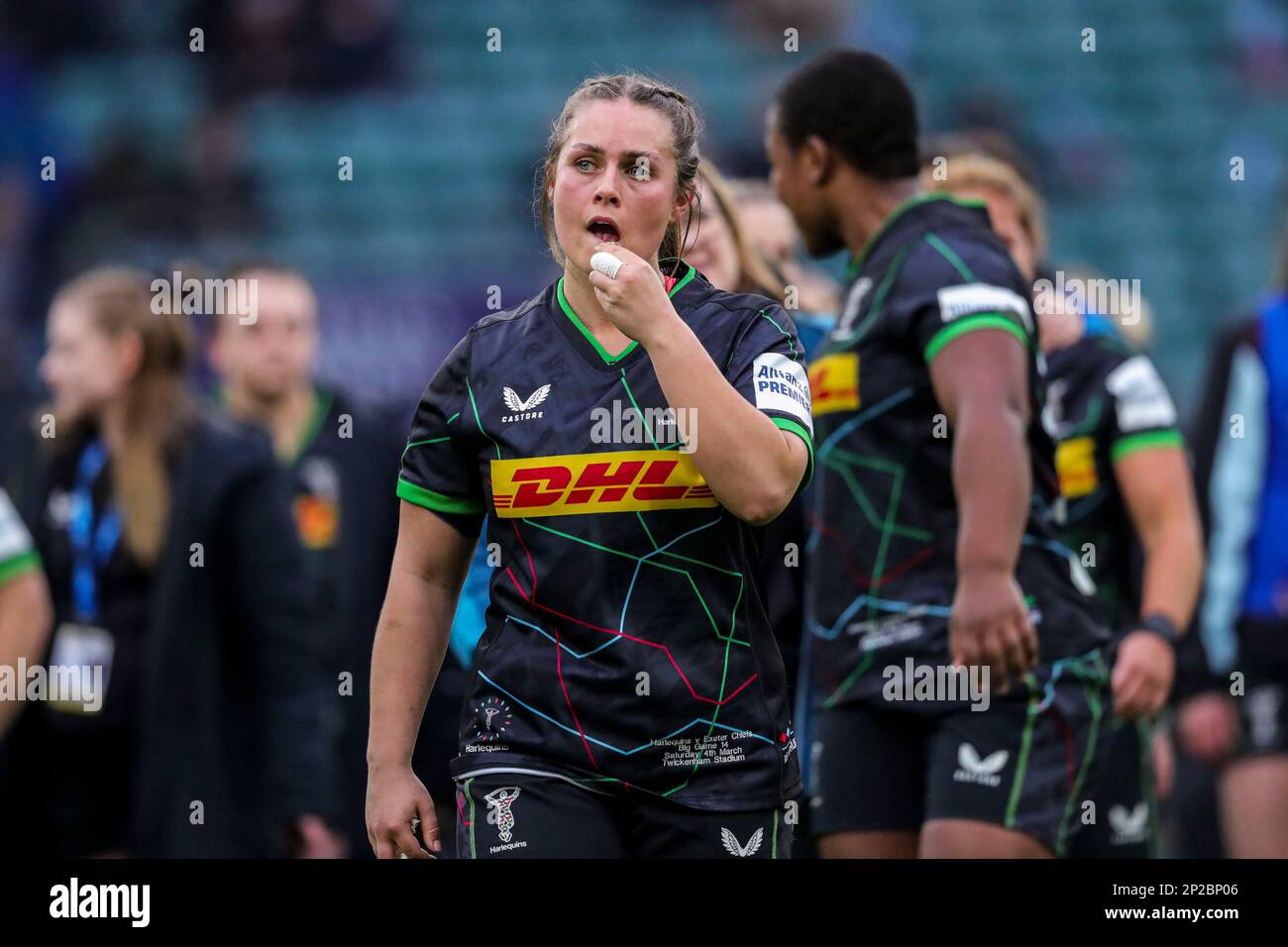 Harlequins' Emma Swords dejected after the Allianz Premier 15s match at ...