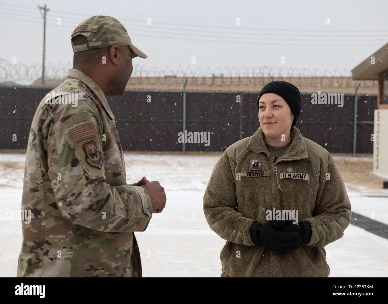 U.S. Air Force Chief Master Sgt. Alvin R. Dyer (left), 7th Air Force ...