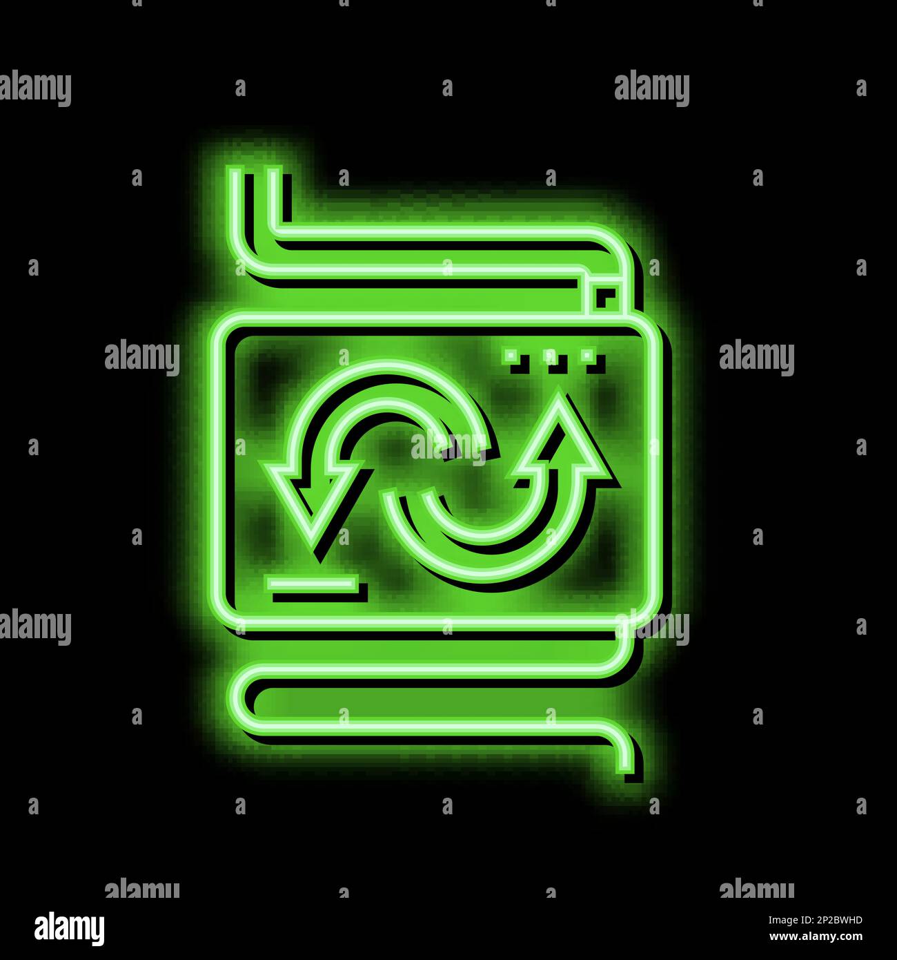 converter and exchange neon glow icon illustration Stock Vector Image ...