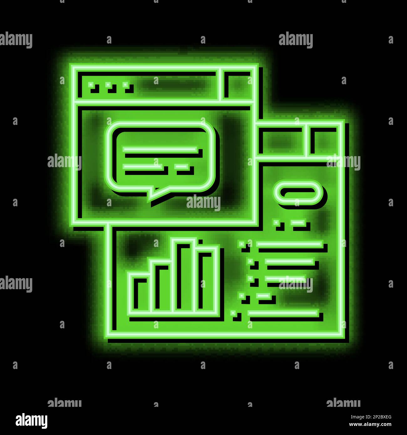 tasks hierarchy digital processing neon glow icon illustration Stock ... tasks hierarchy digital processing neon glow icon illustration Stock ...