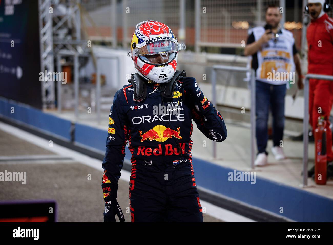 VERSTAPPEN Max (ned), Red Bull Racing RB19, portrait during the Formula 1 Gulf Air Bahrain Grand ...