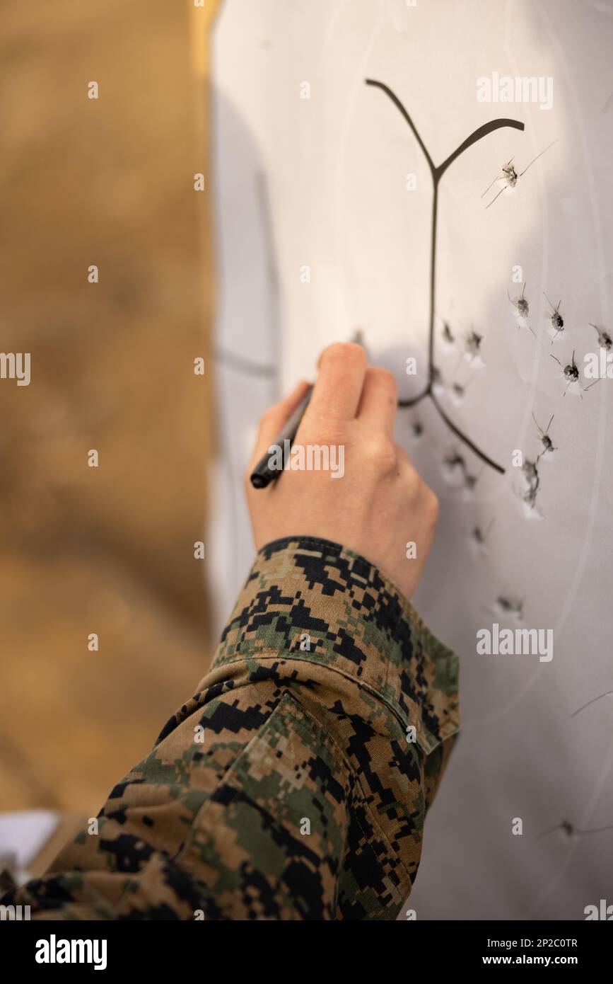 U.S. Marine Corps Lance Cpl. Phillip Miller a combat marksmanship ...