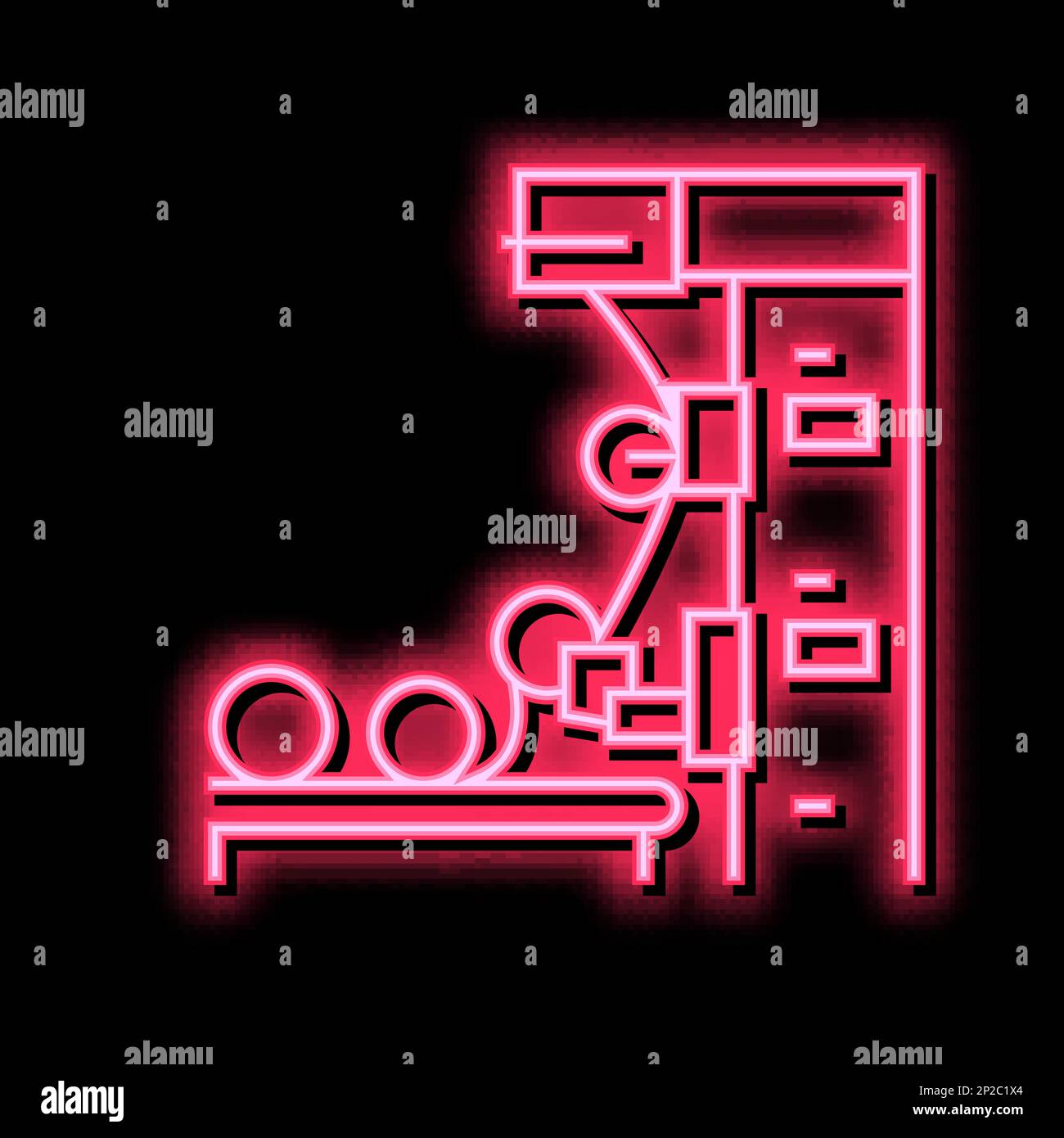 production wallpaper neon glow icon illustration Stock Vector Image ...