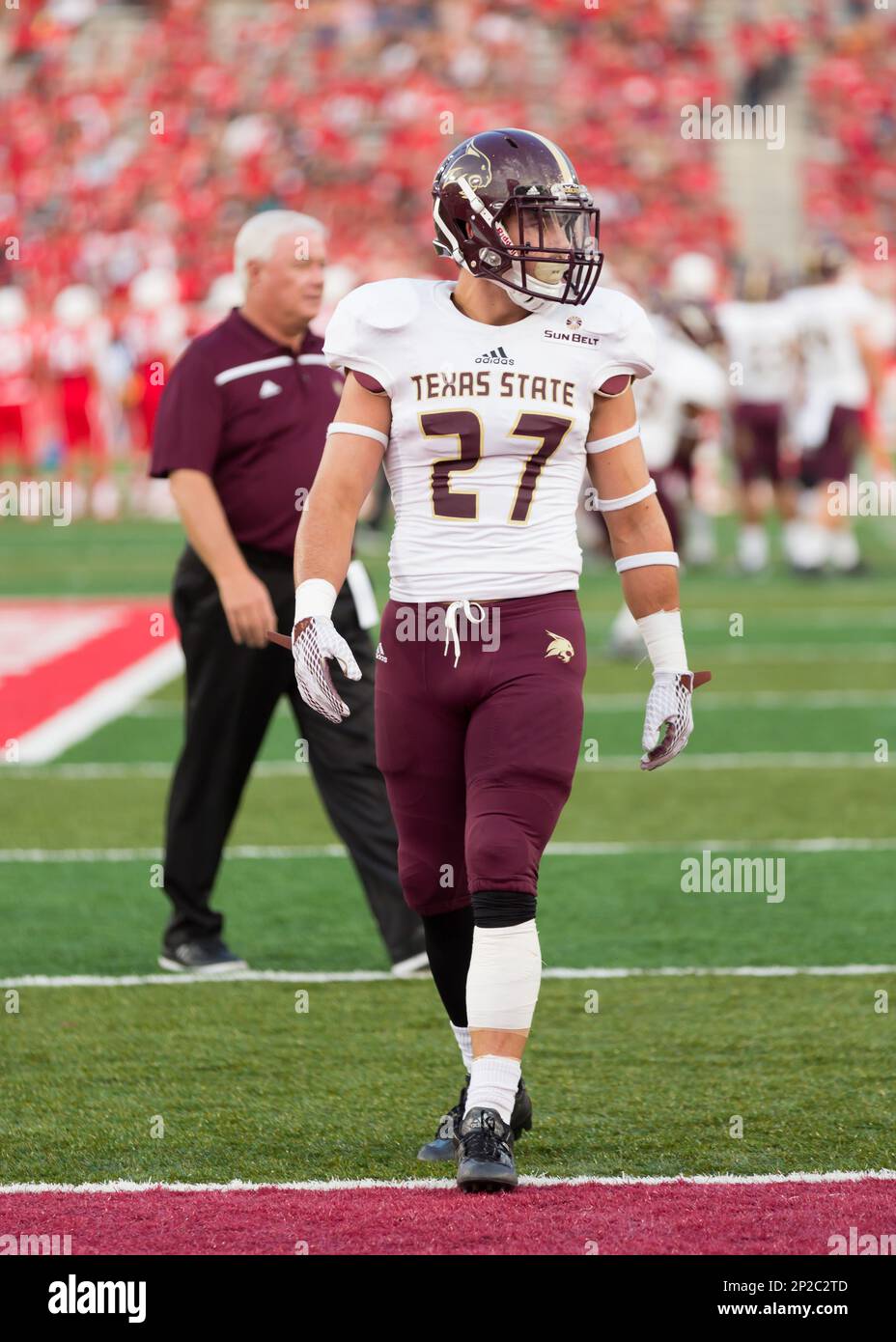 26 September 2015: Texas State Bobcats wide receiver Eric Luna (27 ...