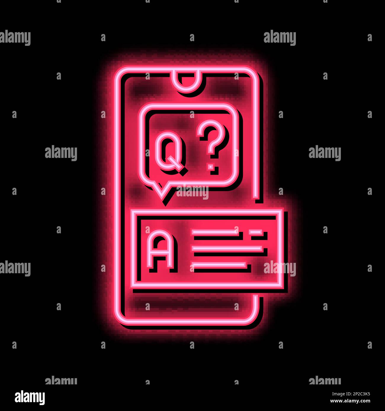 question and answer neon glow icon illustration Stock Vector Image ...