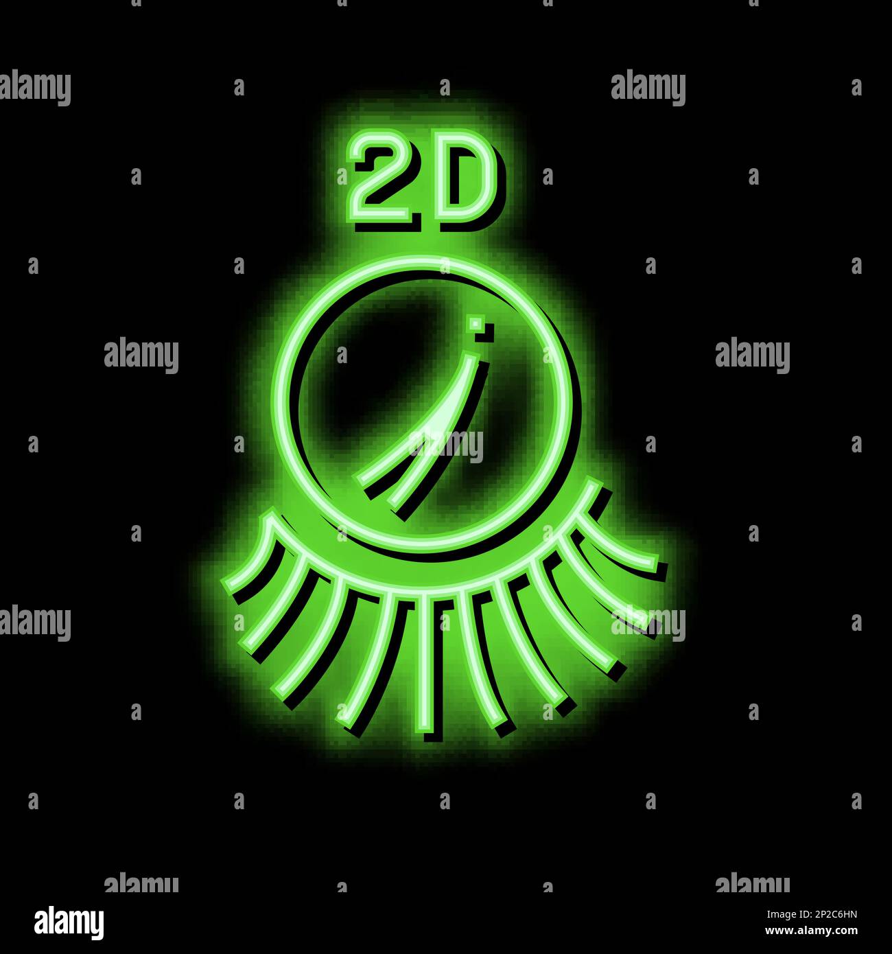 2d eyelashes neon glow icon illustration Stock Vector Image & Art - Alamy