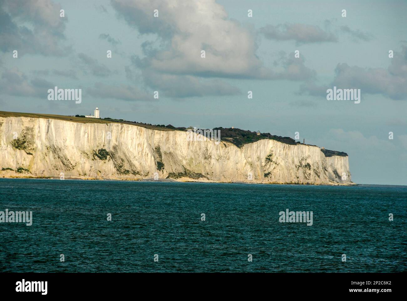 The line of the White Cliff of Dover in Kent, Britain, with its chalk ...