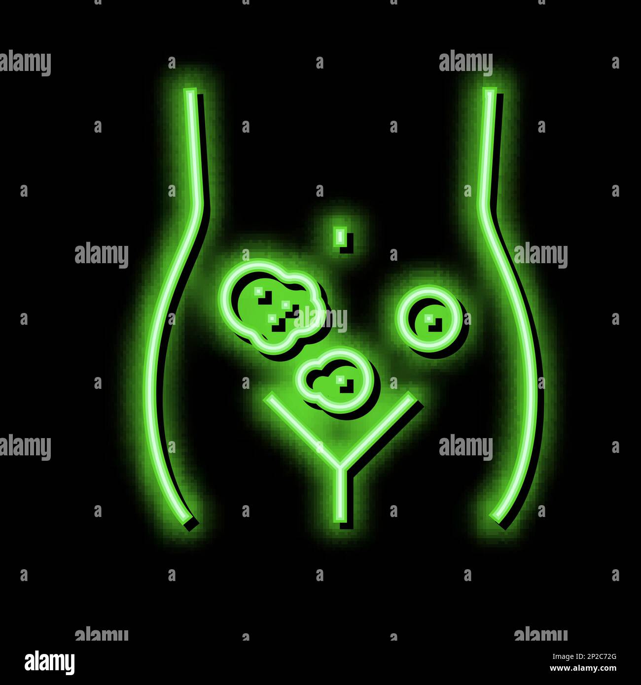 genital dermatology clinic neon glow icon illustration Stock Vector ...